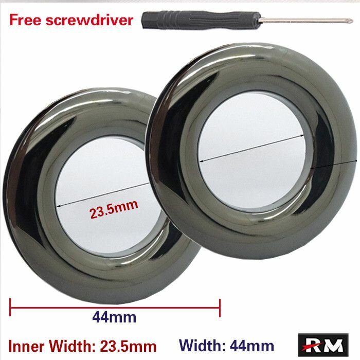 Люверсы с винтом диаметром 44 мм, черные, 2 шт, металлическая застежка для сумок, одежды, обуви и головных уборов, декоративная фурнитура для DIY и ремонта