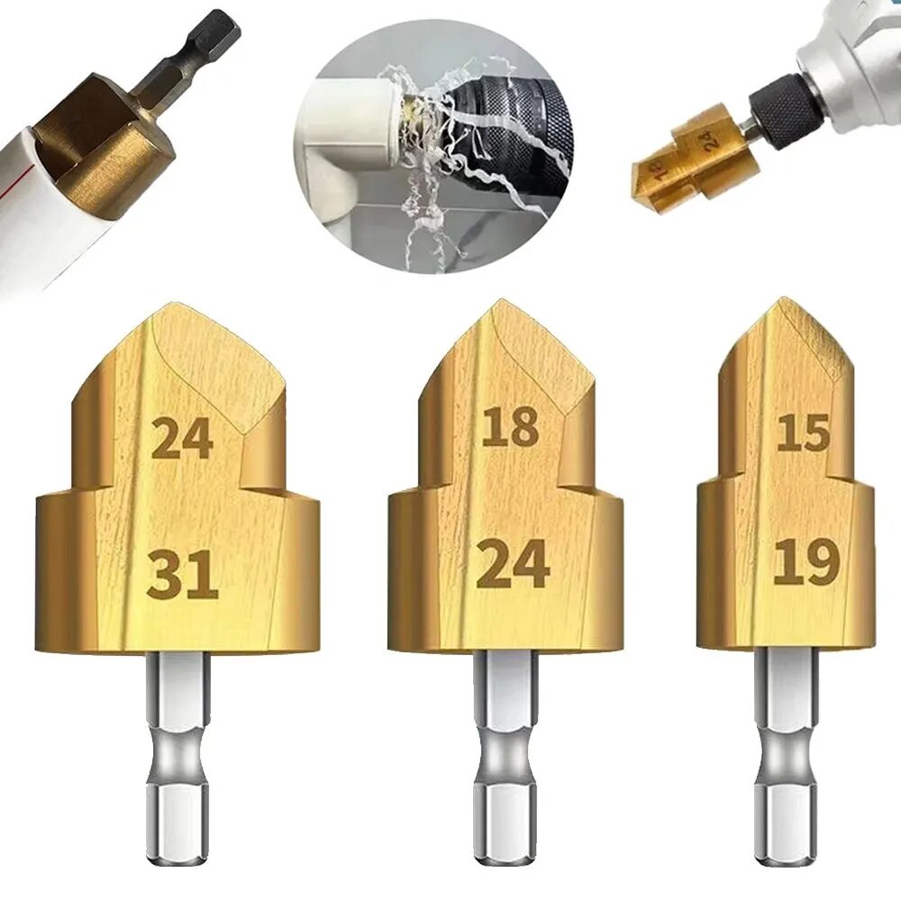 PPR подъемные сверла , Используется для расширения водопроводных труб , Сверла для деревообработки ,3 шт, 15-19/18-24/24-31 мм,20/25/32 мм