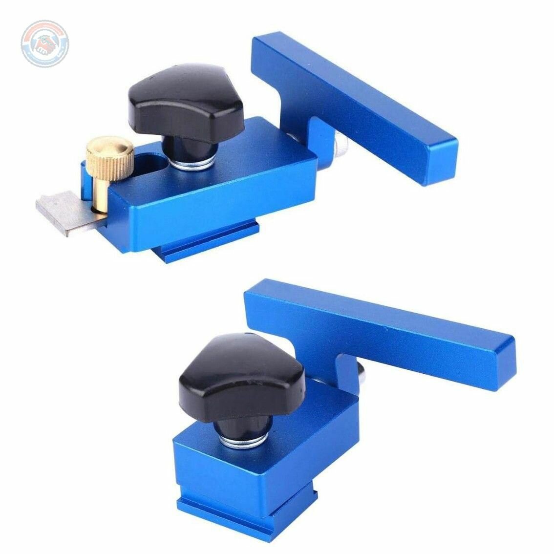 Ограничитель для Т-образной направляющей Flip T-Track Stop Tool комплект из двух размеров для точной деревообработки и стопора откидной планки ограждения