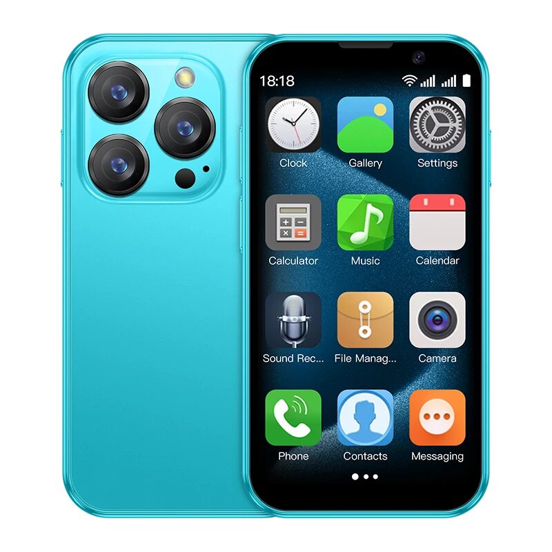 Смартфон SOYES XS18 Pro Mini, 3.0", Android 8.1, 2/16 ГБ, Dual SIM, Face ID, Зеленый