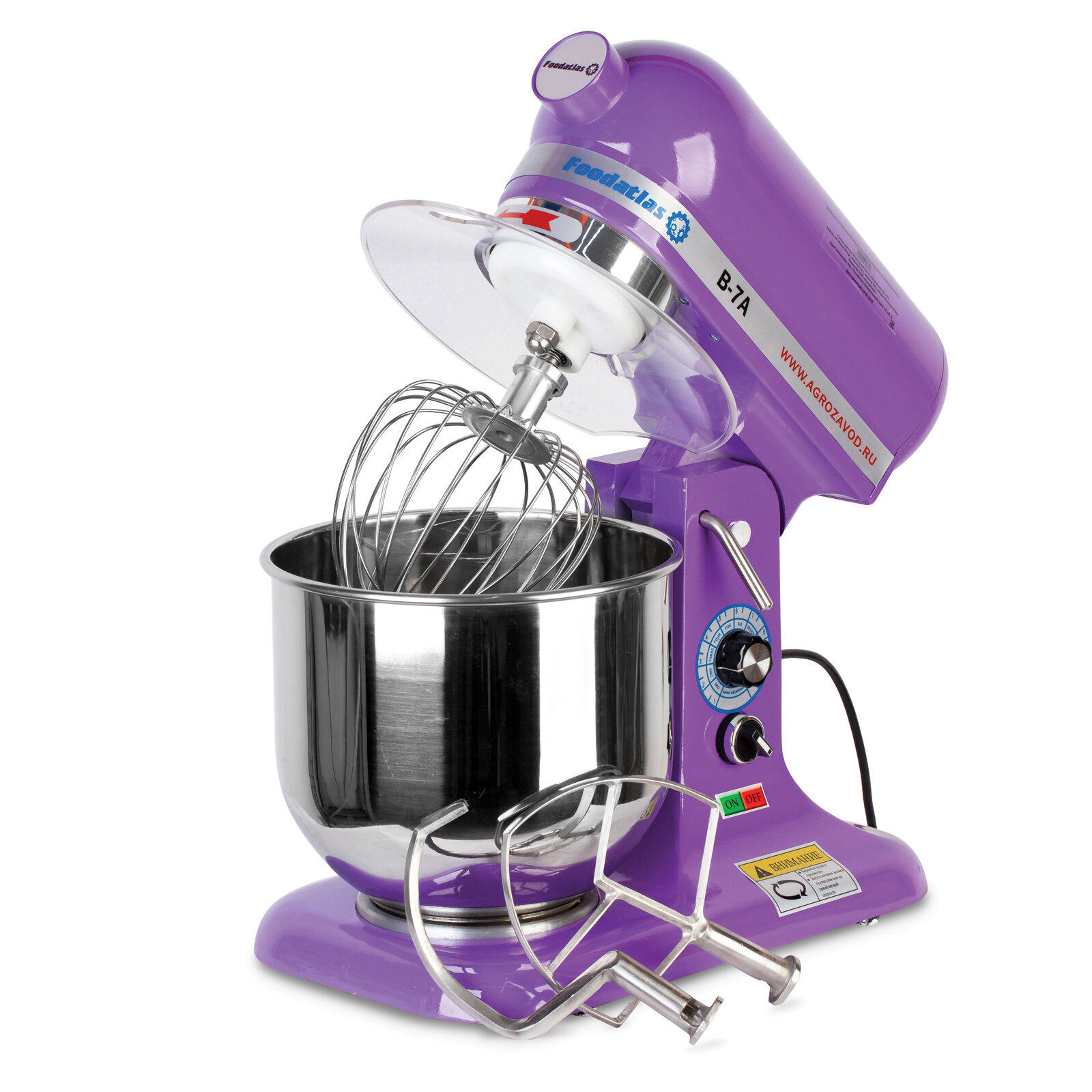 Миксер Foodatlas B-7A Eco, планетарный, нержавеющая сталь, 10 скоростей