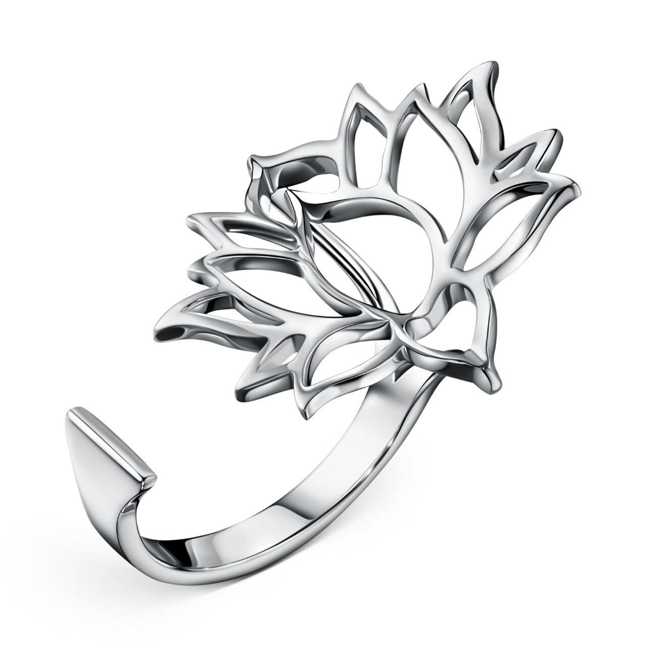 Кольцо на два пальца, на две фаланги, серебро, 925 проба