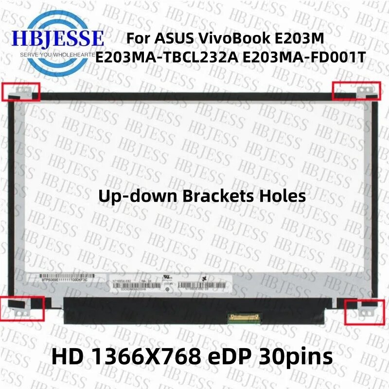 11,6-дюймовый 30-контактный ЖК-дисплей, замена матричного экрана для ASUS VivoBook E203M E203MA-TBCL232A E203MA-FD001T HD 1366x768