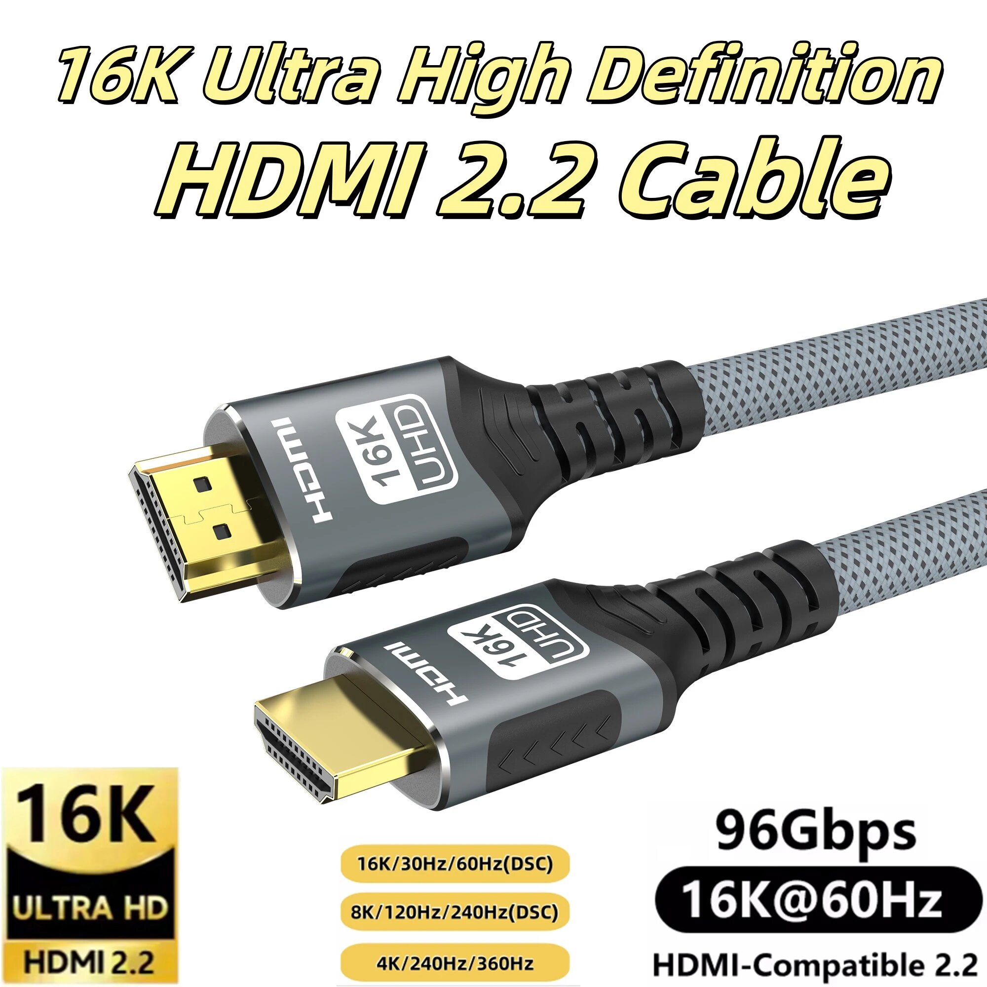 FDBRO HDMI 2.2 кабель 16K 96 Гбит/с 1M