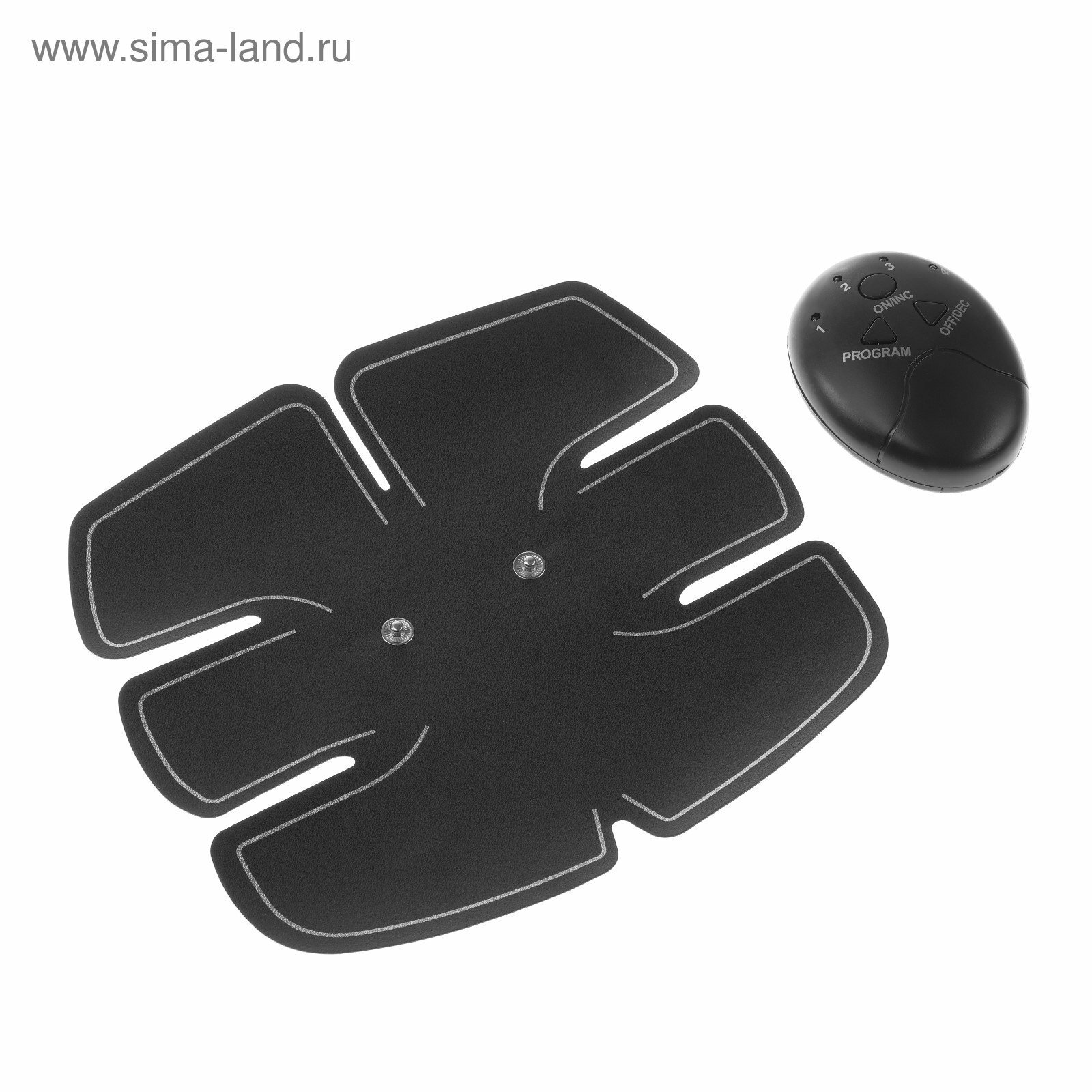 Массажёр для пресса Luazon LMZ-052, 6 режимов, батарейки 2хААА