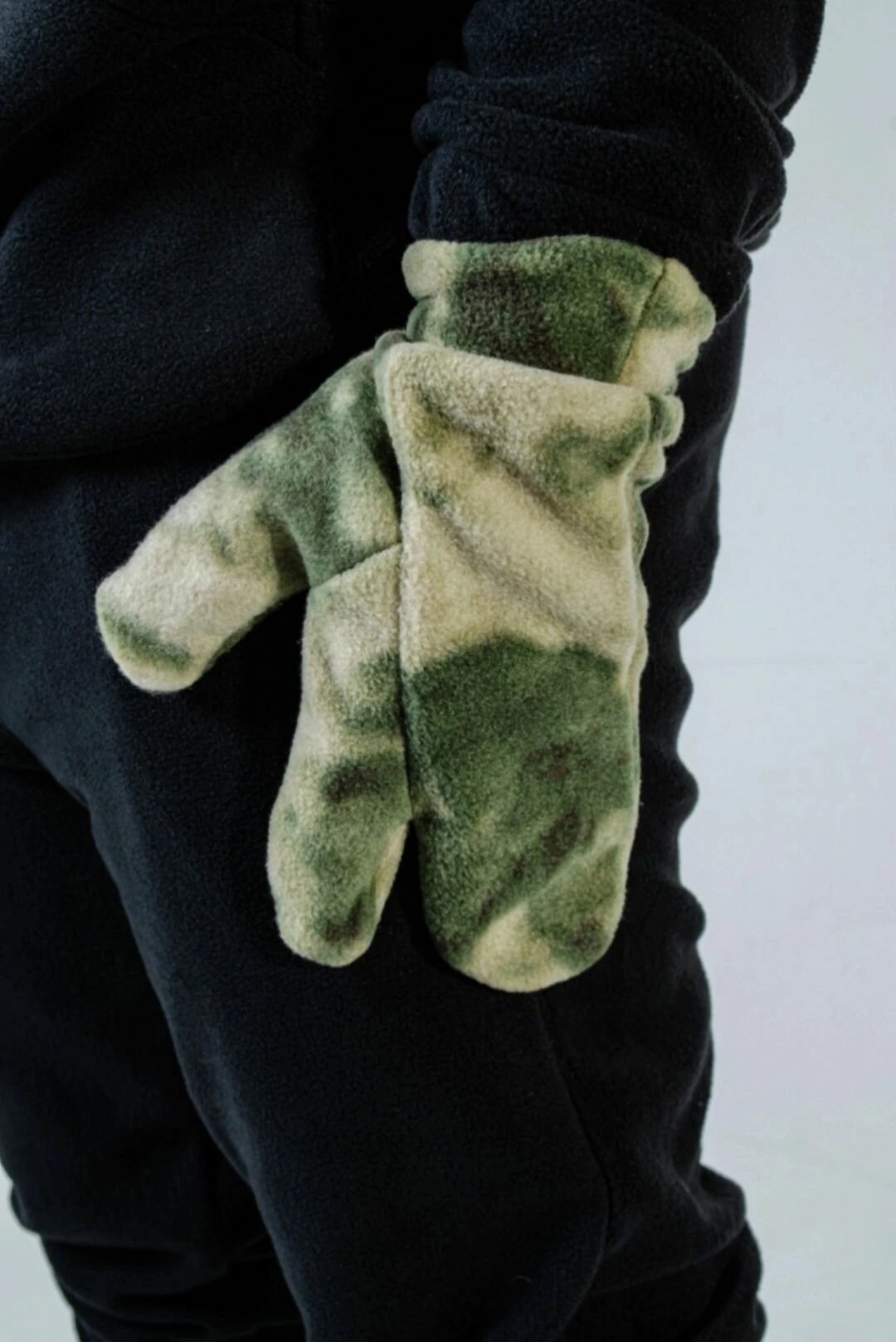 Перчатки трехпалые флисовые универсальные