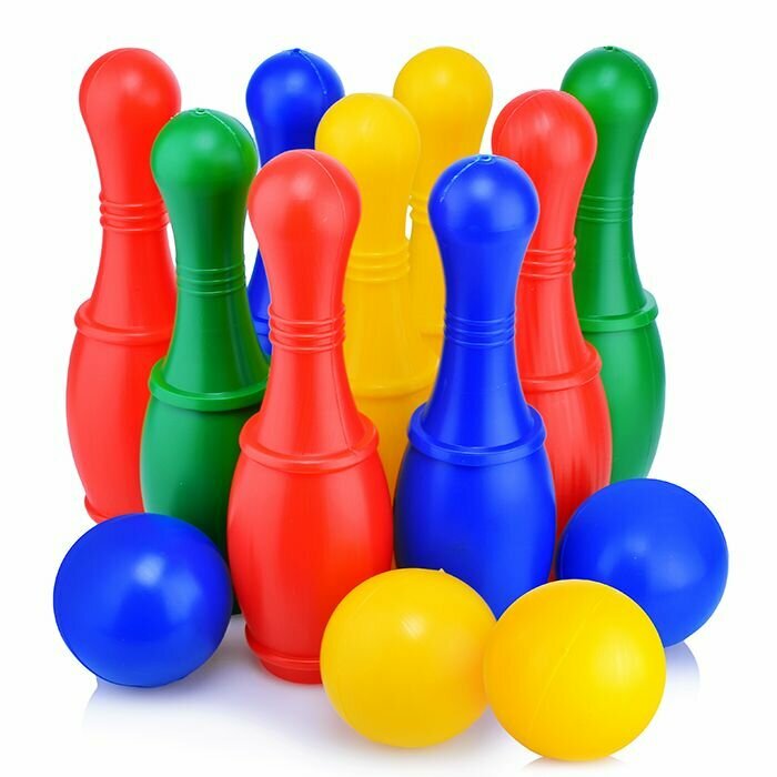 Боулинг Омская фабрика игрушек 9 кеглей, 4 мяча, в сетке