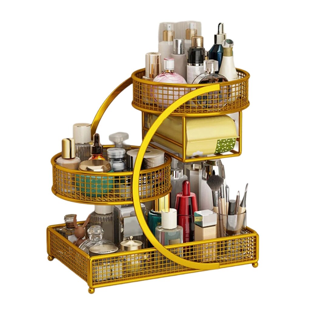 Полка для туалетного столика в ванной комнате-золото