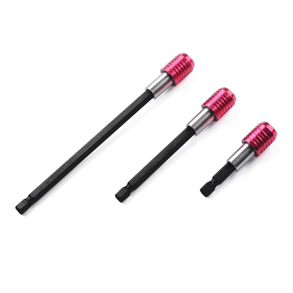3шт Удлинитель Сверла Магнитный Держатель Сверла Самоблокирующийся с Шестигранником 1/4” для Удлинителя Шуруповерта Адаптера