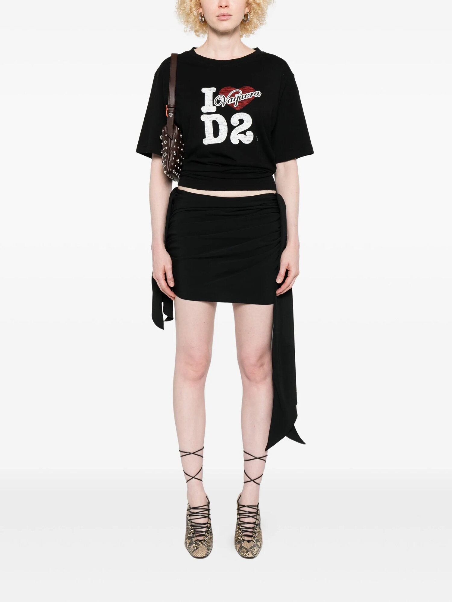 Футболка DSQUARED2, размер XS, черный — фото 1