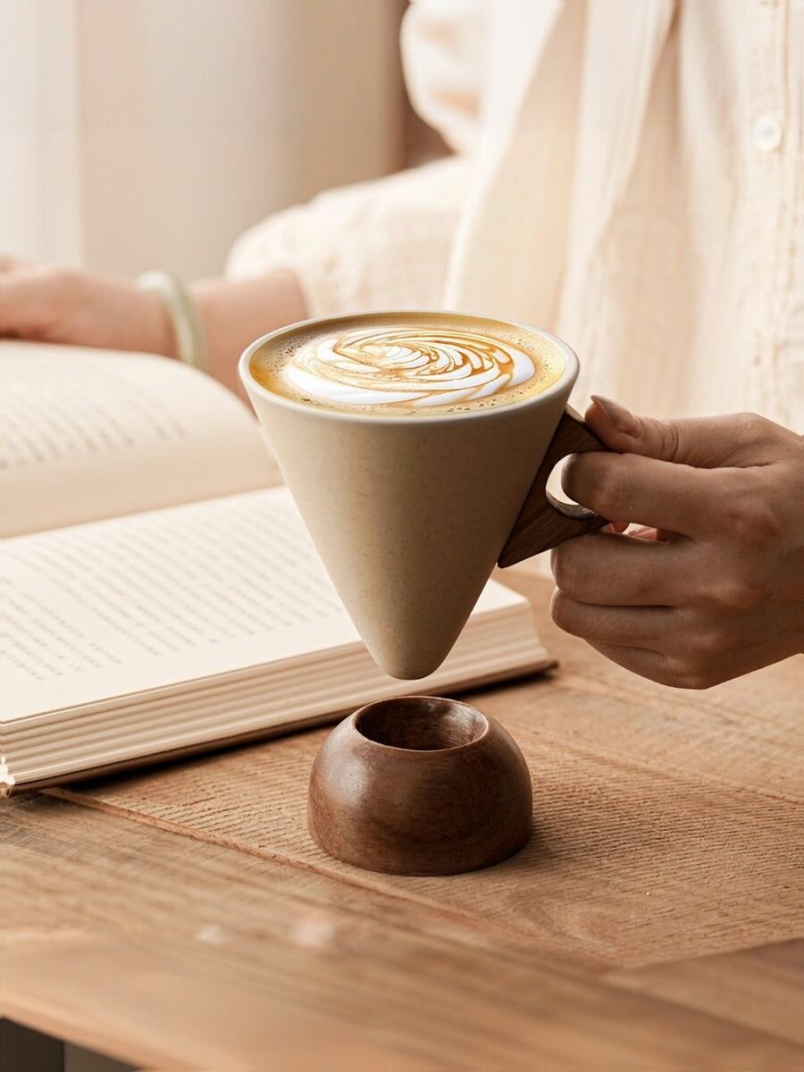 Кофейная чашка "Слоновая кость", керамика, глазурованное покрытие, 250 мл