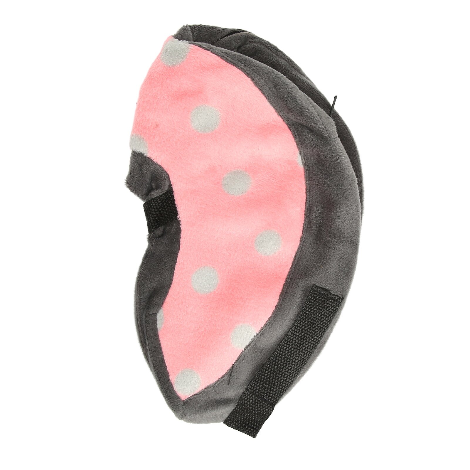 Мягкий защитный надувной воротник для домашних животных после операции с розовыми и серыми точками L для собак и кошек