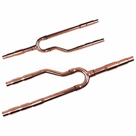 Рефнет-разветвитель универсальный Y-00 из меди для кондиционеров (под пайку, 2шт в комплекте)