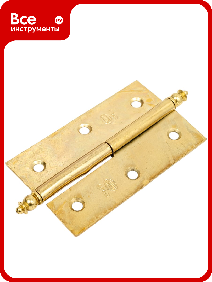 Петля Amig покрытие латунь, IZ-Правая 541-70 (IZ), врезная стальная, правое открывание, блестящее латуневое покрытие