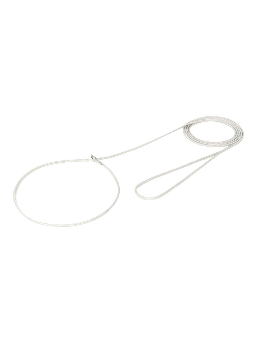 Поводок-удавка с кольцом для собак ZooOne, круглый, ширина 3 мм, длина 200 см (белый), 74-5606