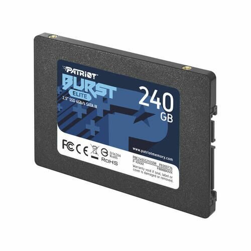 240 ГБ 2.5" SATA накопитель Patriot Burst Elite (PBE240GS25SSDR) - SATA, чтение - 450 Мбайт/сек, запись - 320 Мбайт/сек, 3D NAND