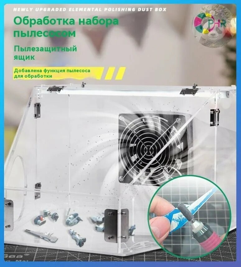 Акриловый ящик для шлифовальной пыли, пылезащитный чехол, прозрачный полировальный станок, портативный чехол для шлифовки и полировки
