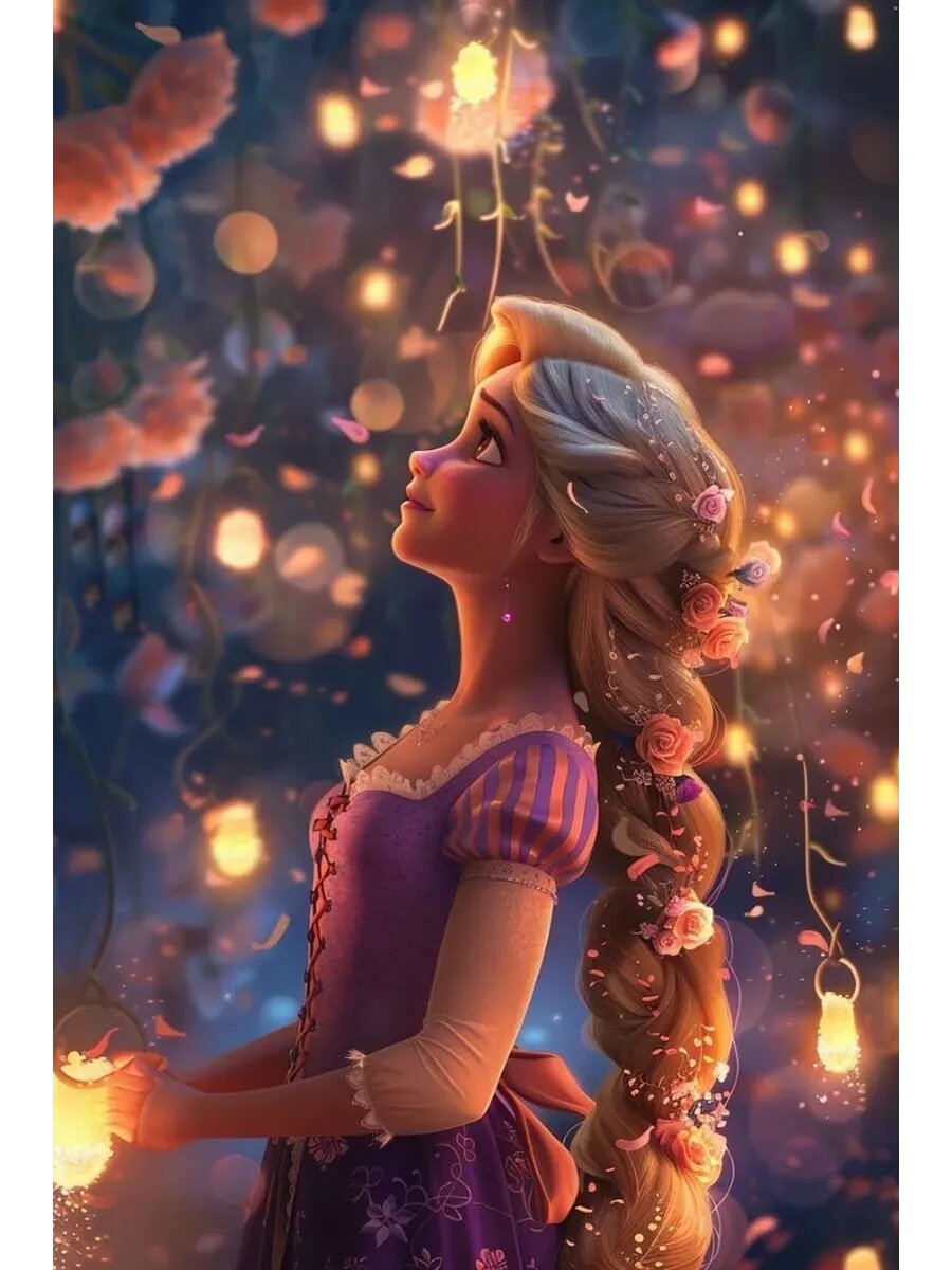 Картина по номерам рапунцель