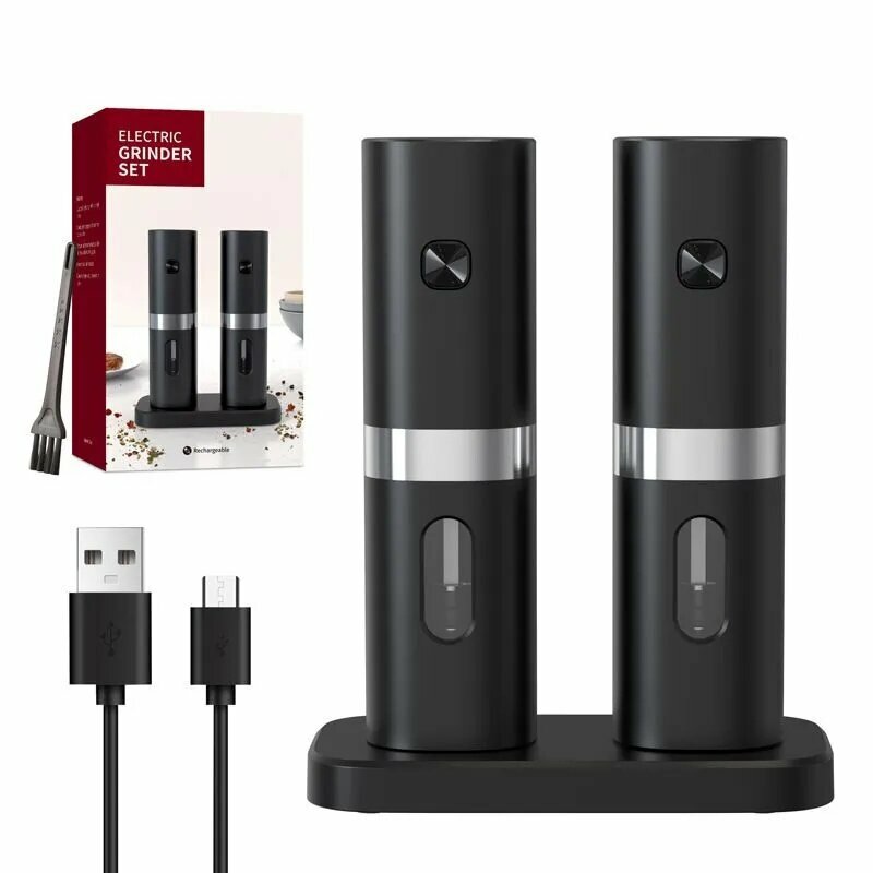 Электрическая мельница для специй USB с керамическим жерновом и регулировкой помола