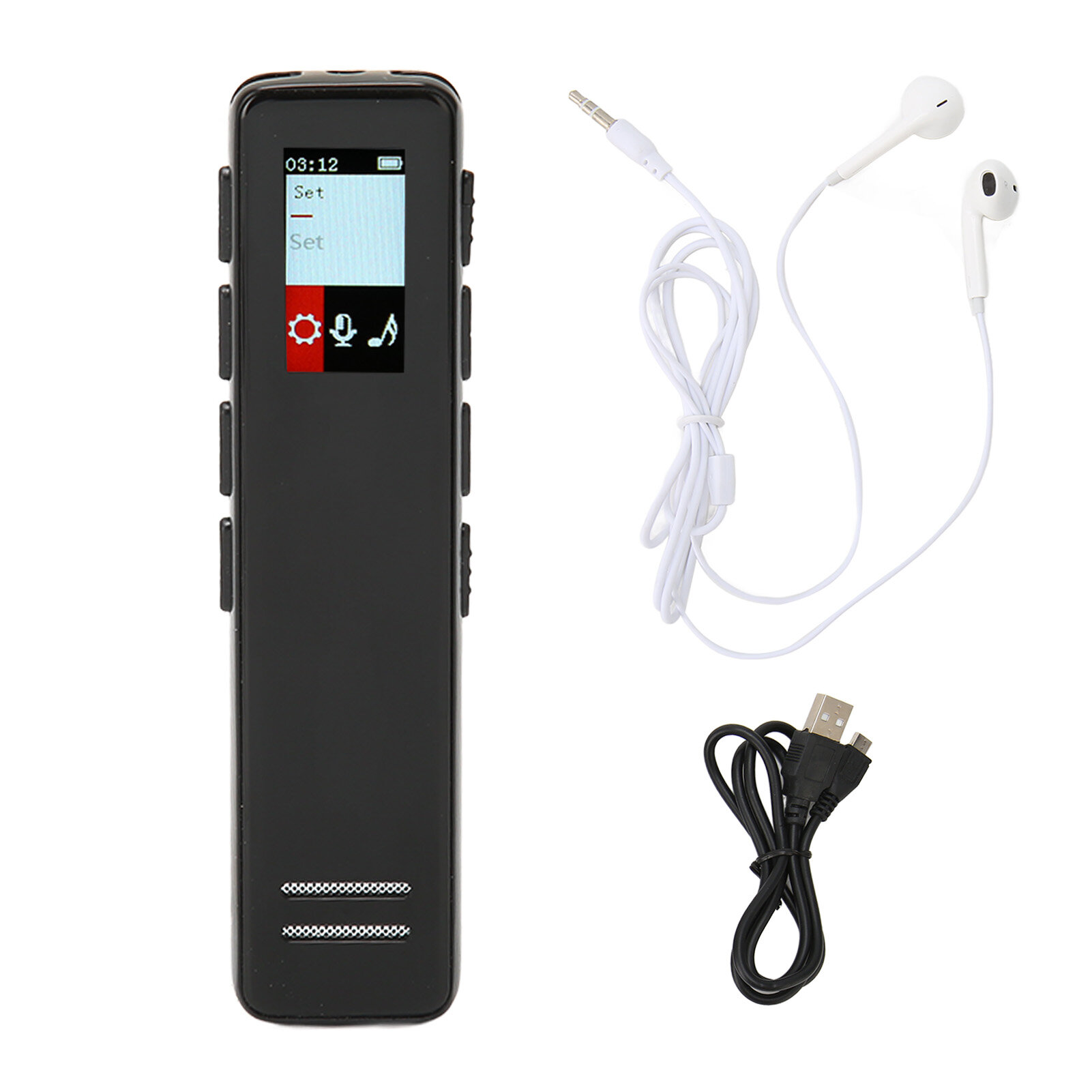 Диктофон с активацией голоса, HDшумоподавлением, MP3плеером и динамиком для совещаний, лекций, занят