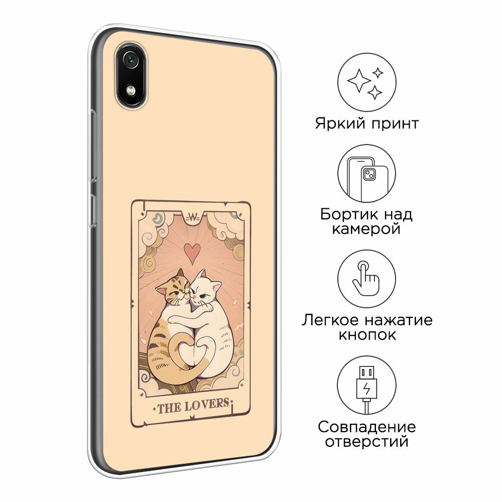 Чехол на Xiaomi Redmi 7A / Сяоми Редми 7А с принтом "The lovers cats 1 - 14 февраля" — фото 1