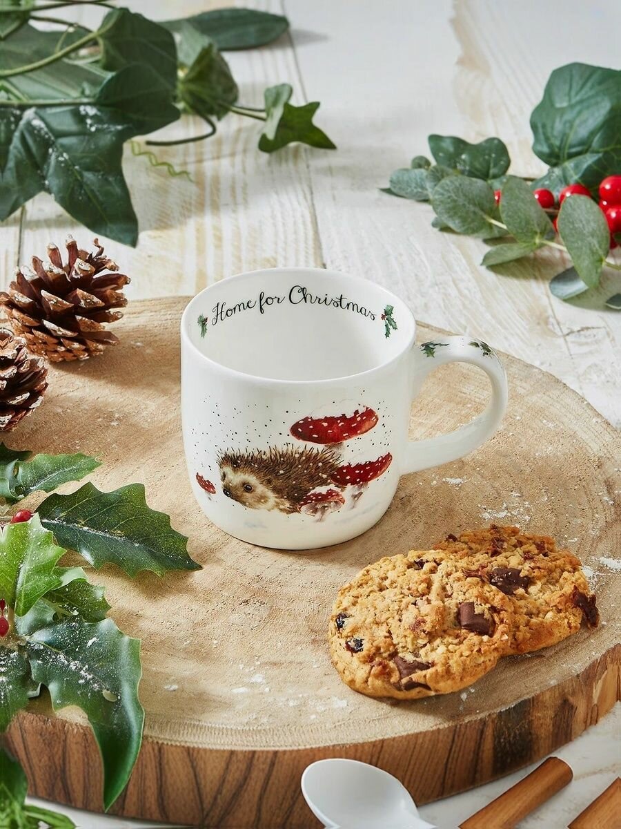 Кружка с надписью "Home for Christmas" 310 мл, Royal Worcester