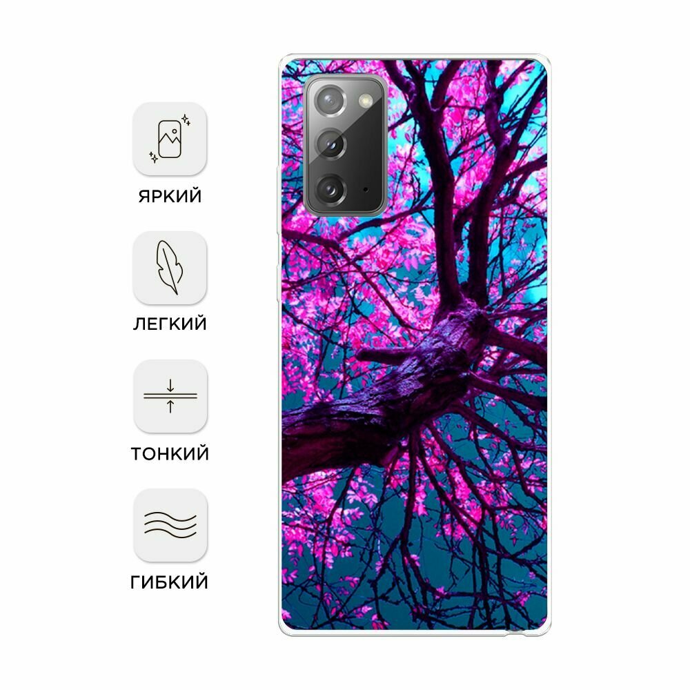 Чехол на Samsung Galaxy Note 20 / Самсунг Галакси Ноут 20 с принтом Фиолетовое дерево — фото 1