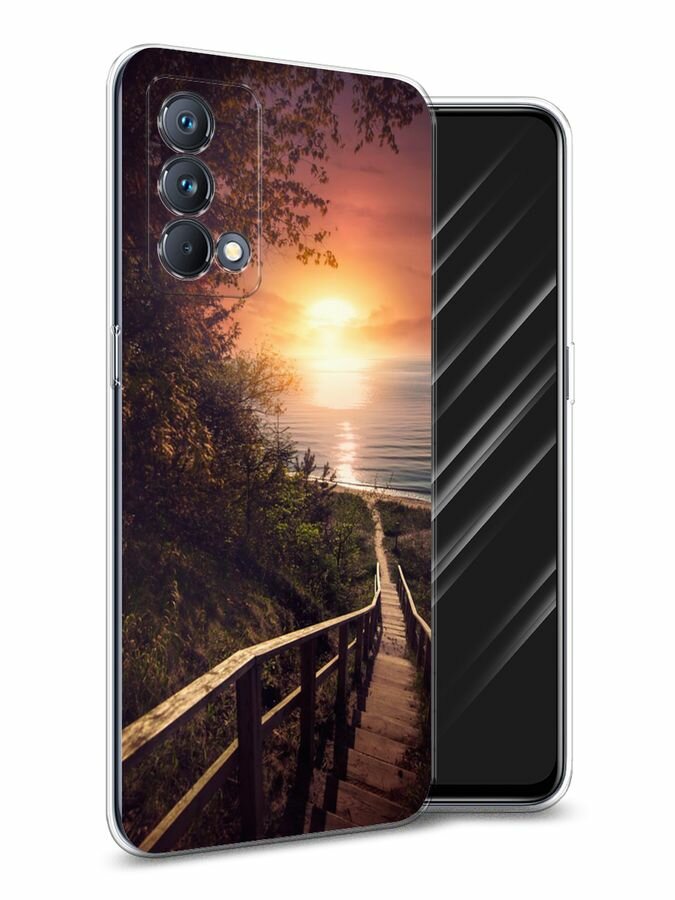Чехол на Realme GT Master Edition / Реалми GT Мастер Эдишн с принтом "Мост у воды"