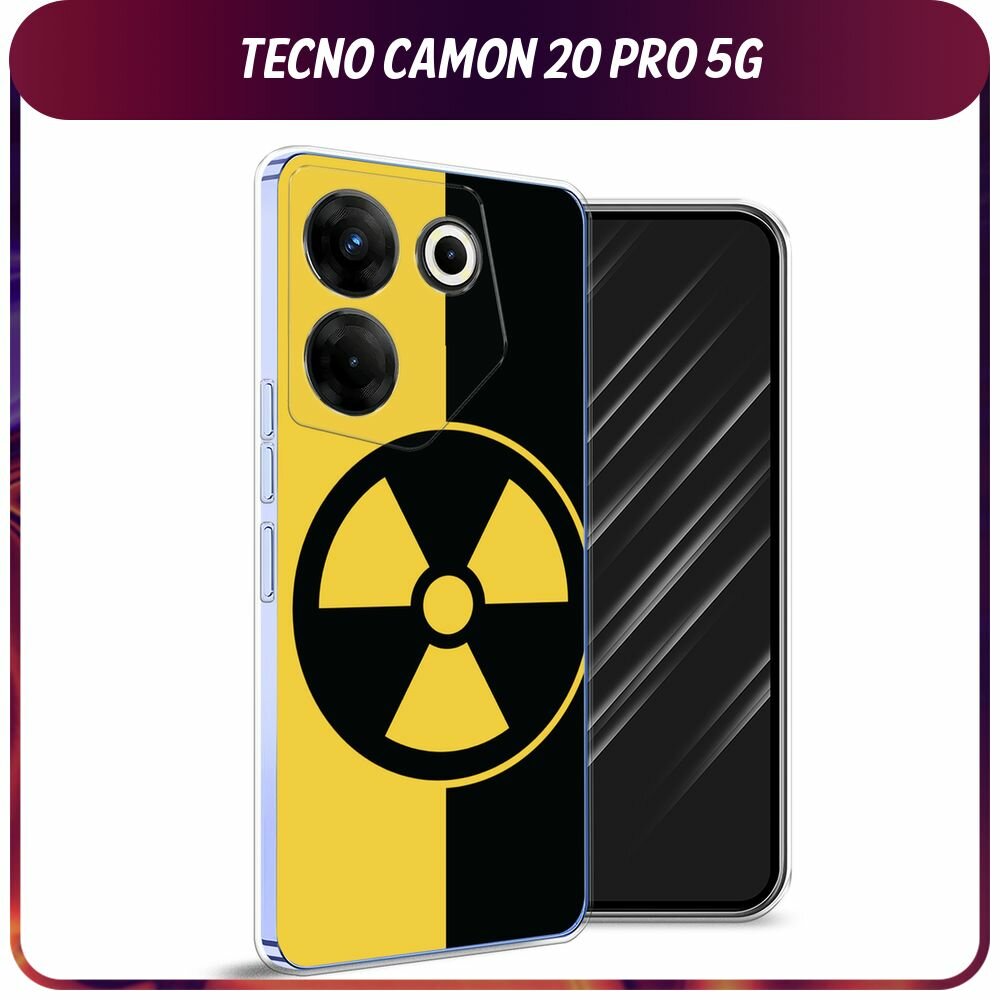 Чехол на Tecno Camon 20 Pro 5G / Текно Камон 20 Про 5G с принтом "Эмблема черно-желтая"