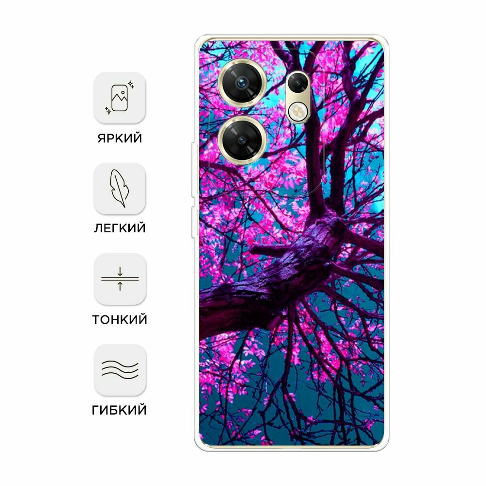Чехол на Infinix Zero 30 4G / Инфиникс Зеро 30 4G с принтом Фиолетовое дерево — фото 1