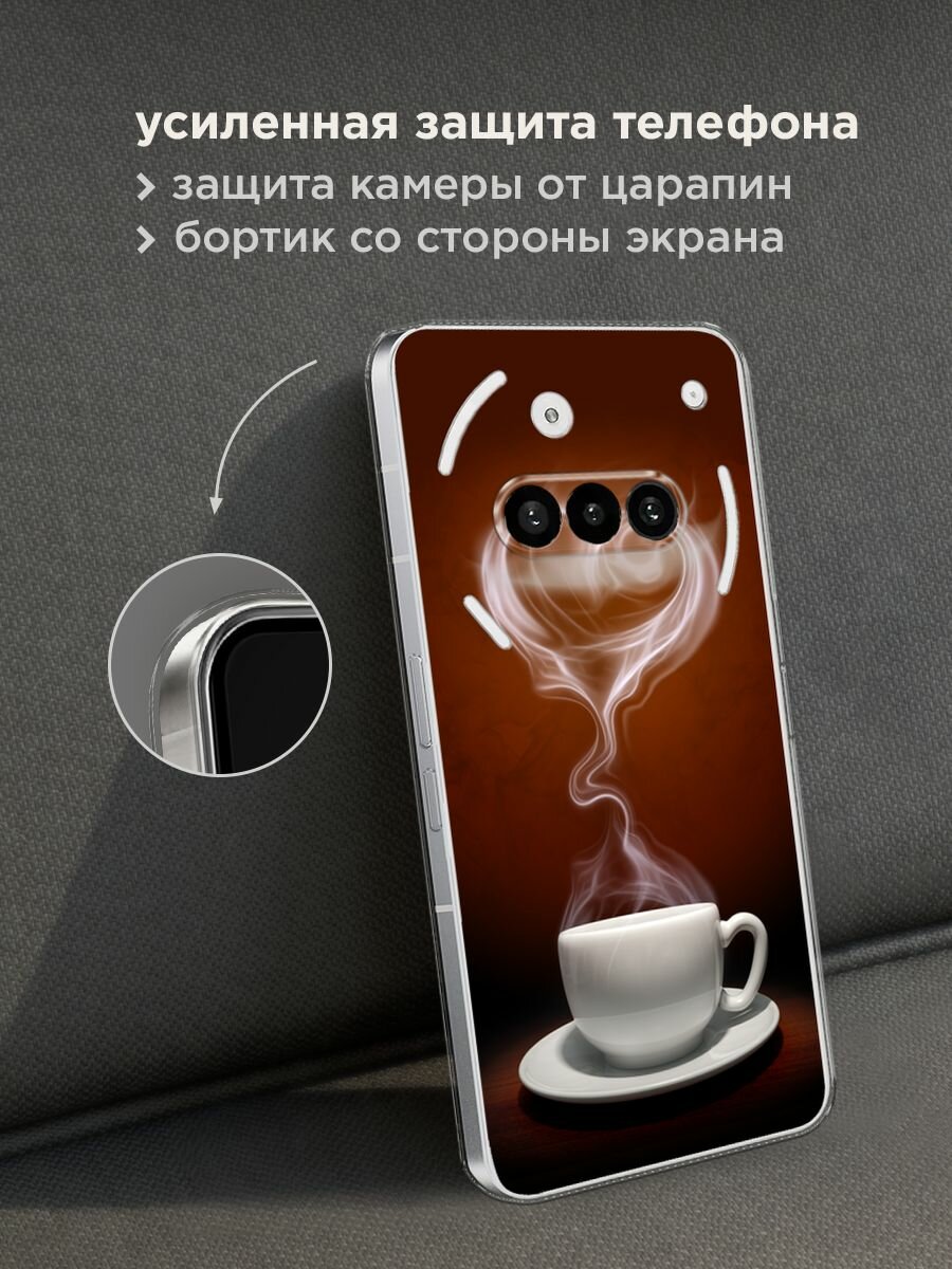 Чехол на Nothing Phone 3a / Нотинг Фон 3а с принтом "Кофейная любовь" — фото 1