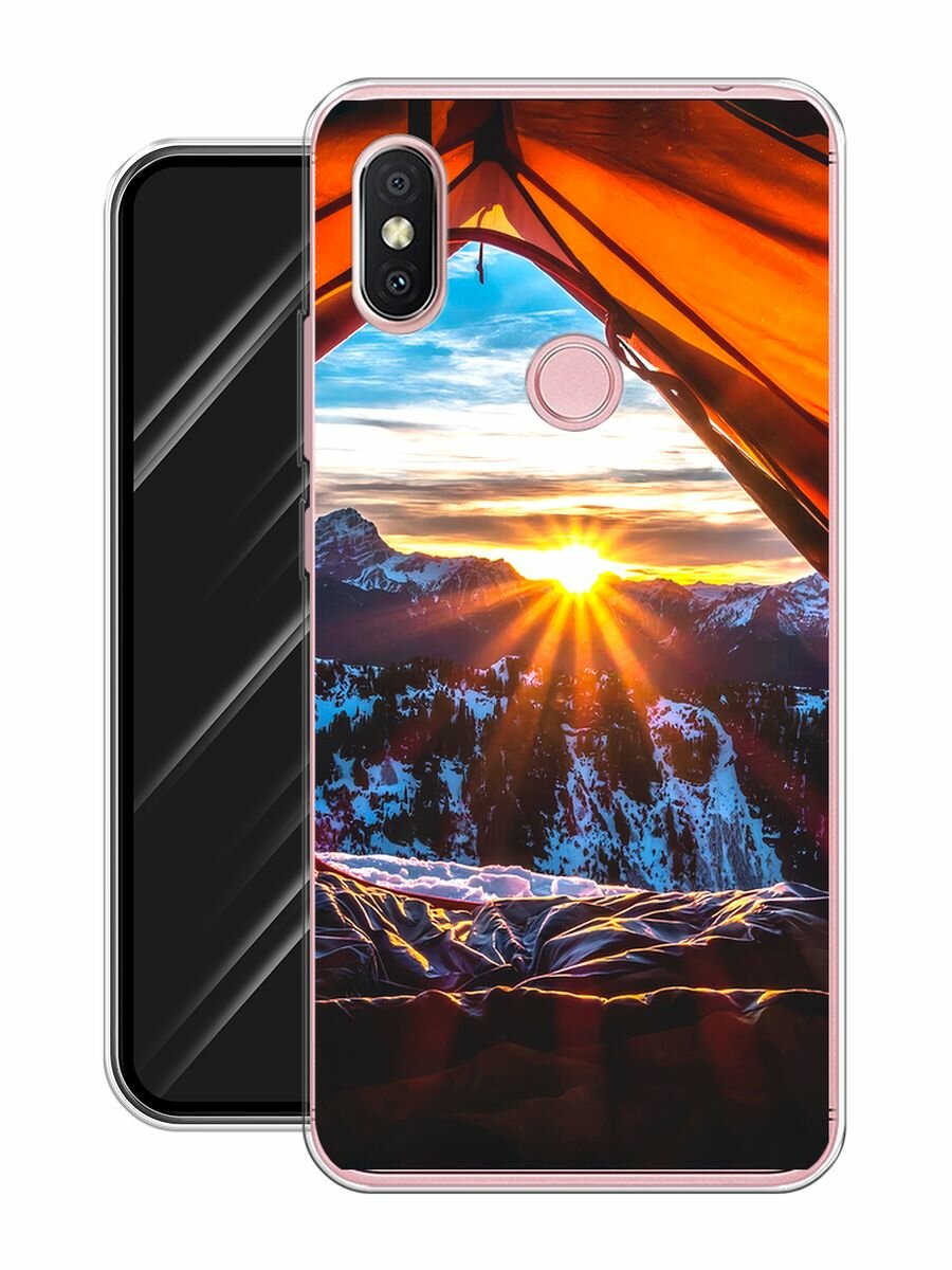 Чехол на Xiaomi Redmi S2 (Redmi Y2) / Сяоми Редми С2 (Редми Y2) с принтом "Горы 7" — фото 1