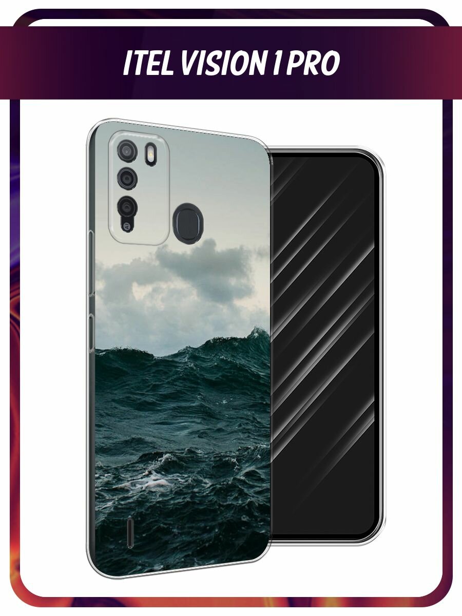 Чехол на Itel Vision 1 Pro / Ител Визион 1 Про с принтом "Волны 11"