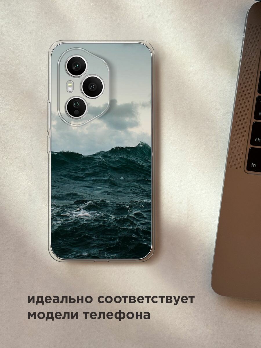 Силиконовый чехол на Honor 400 Pro / Хонор 400 Про с принтом "Волны 11" — фото 1