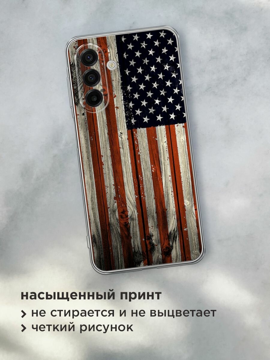 Силиконовый чехол на Samsung Galaxy A17 / Самсунг А17 с принтом "США" — фото 1
