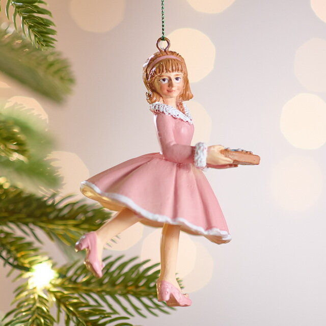 Елочная игрушка Девушка Мирелла с пирогом 12 см, Winter Deco, 1001085