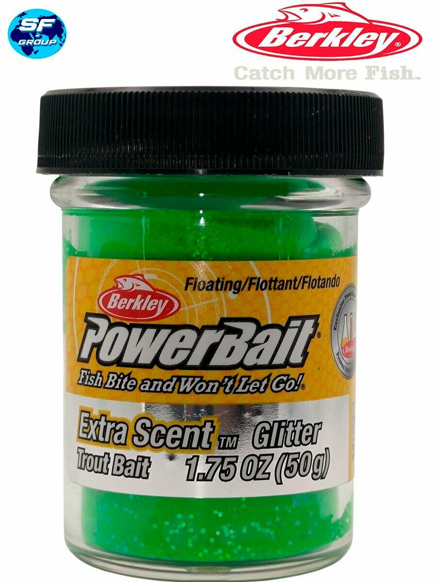 Паста Berkley PowerBait Extra Scent Trout Bait Spring Green 50g