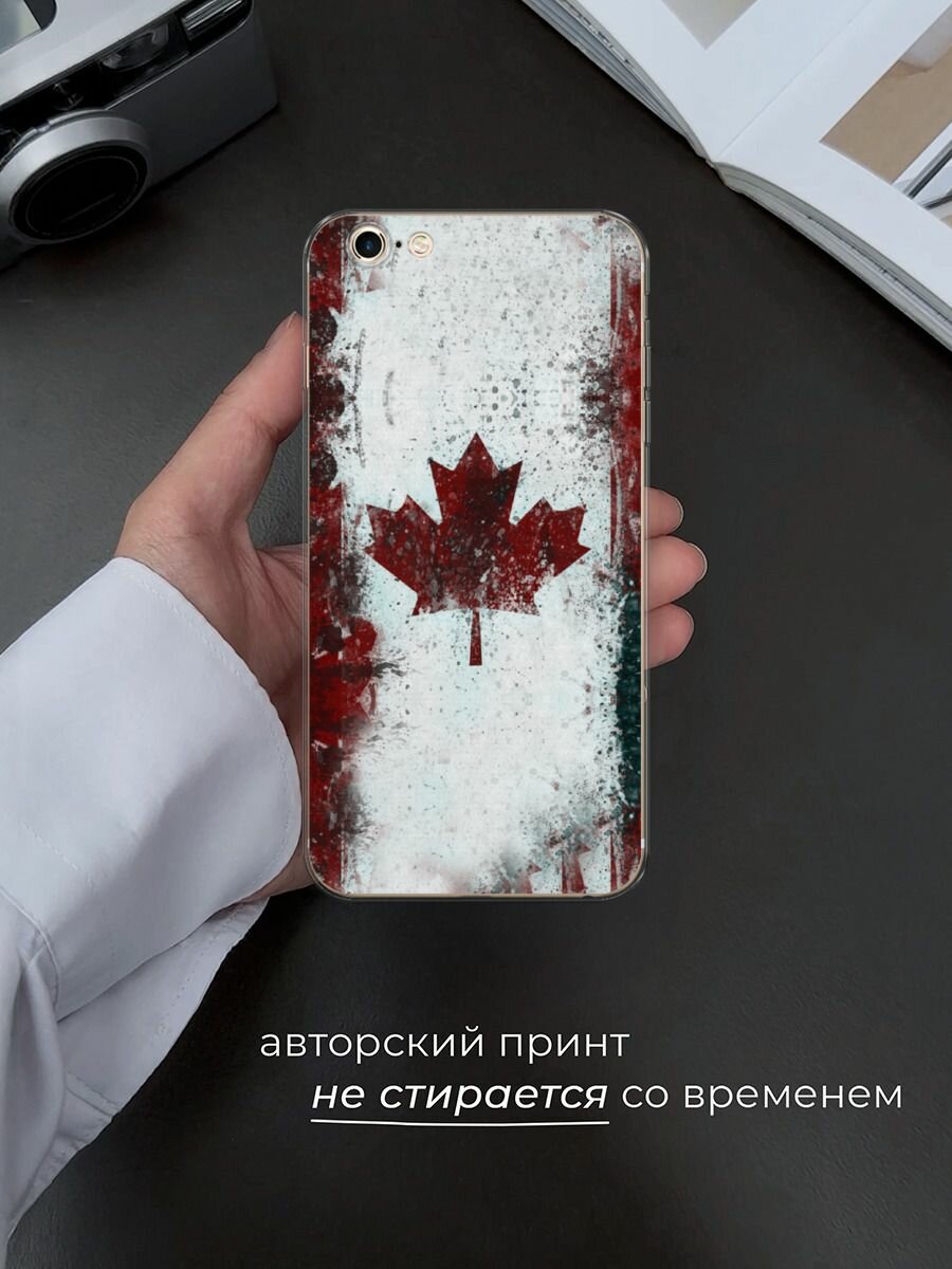 Чехол на Apple iPhone 6 Plus/6S Plus / Айфон 6 Плюс/Айфон 6С Плюс с принтом "Канада" — фото 1