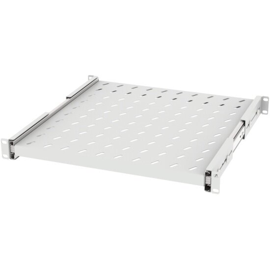 Полка выдвижная Filum FL-RSHE-1U-450-GY 19", 1U, перфорированная, глубина 450 мм, нагрузка 30 кг, серая RAL7035M
