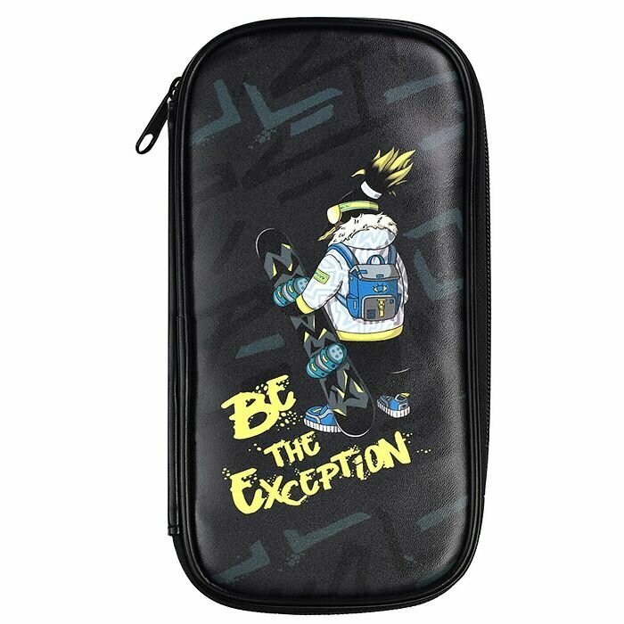 Пенал Феникс Плюс "Пингвин-сноубордист", без наполнения, 11,5x21x2,5 см