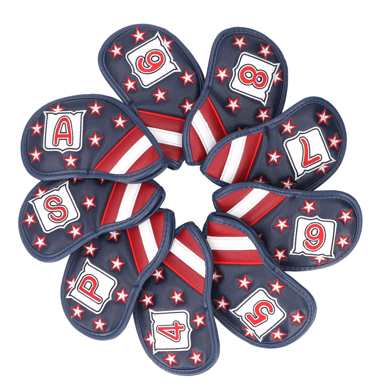 9 шт. комплект чехлов для клюшек водонепроницаемый износостойкий защитный чехол из искусственной кожи для клюшек Irons Drive