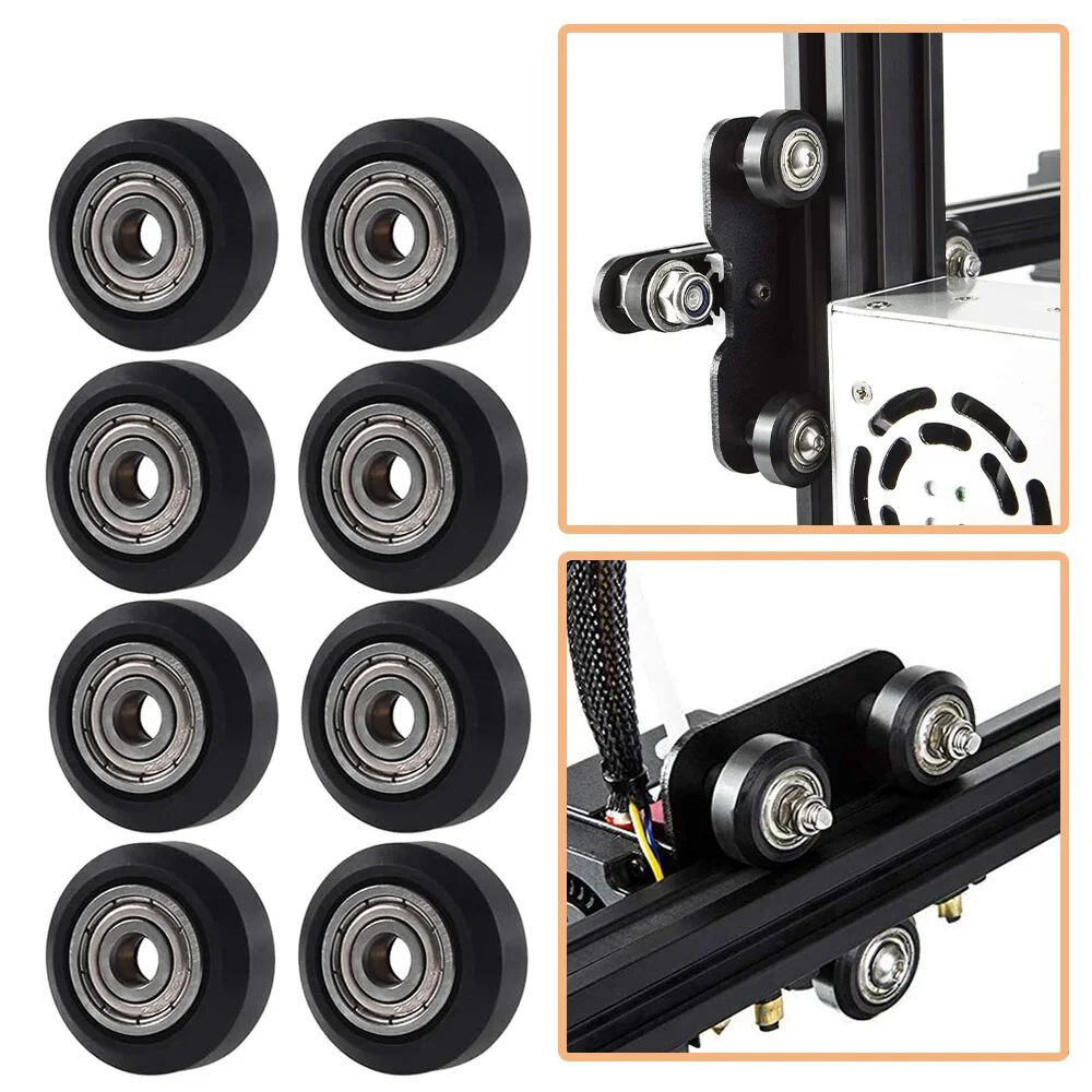 Встроенный подшипниковый шкив POM, деталь для 3D-принтера, для каретки, направляющая канавка подшипника, круглое зубчатое колесо