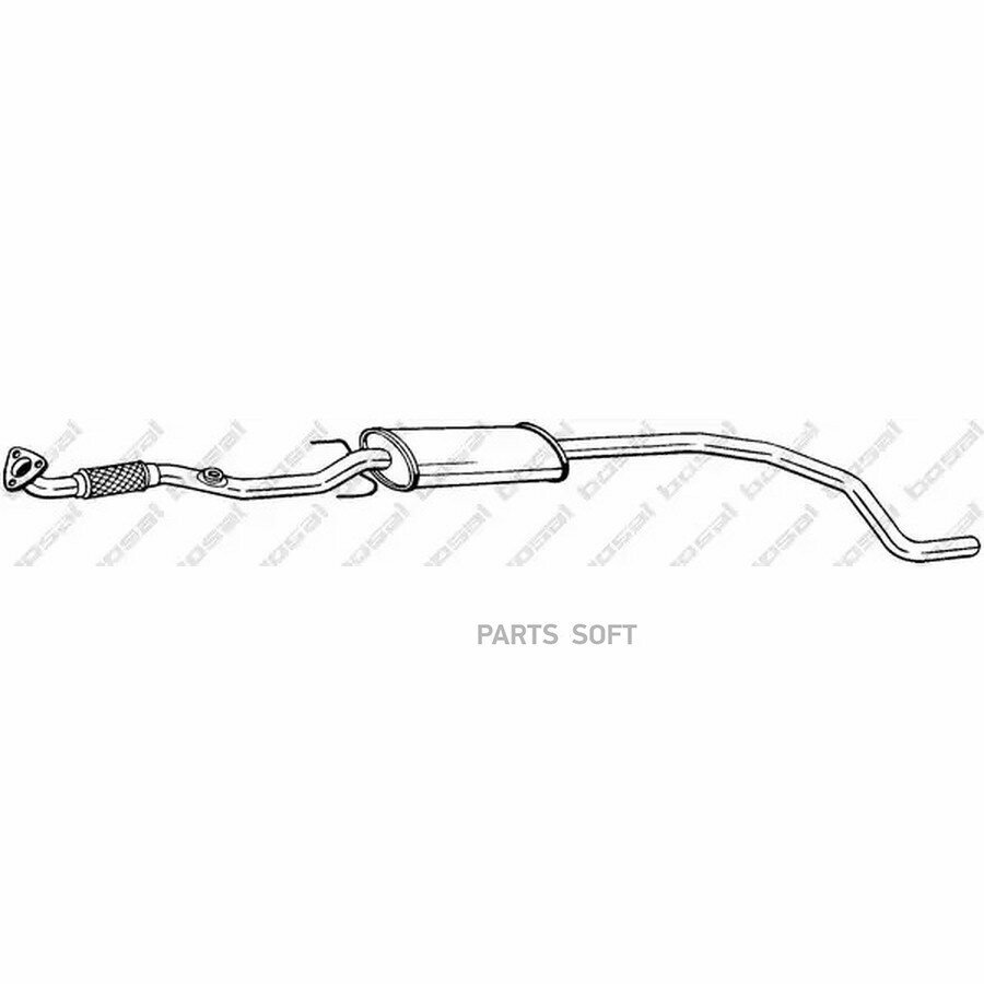 Глушитель центральный (OPEL CORSA D 06- ) от официального дистрибьютора, BOSAL, артикул 293305