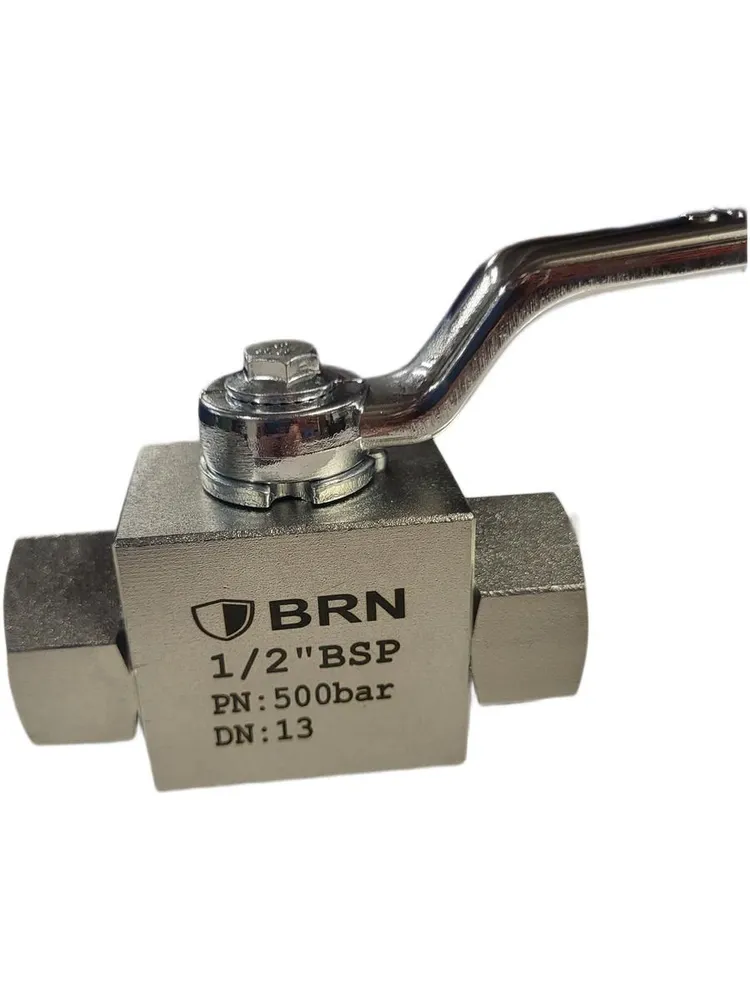 Кран гидравлический шаровой двухходовой 1/2 - 500 бар (DN13) BRN