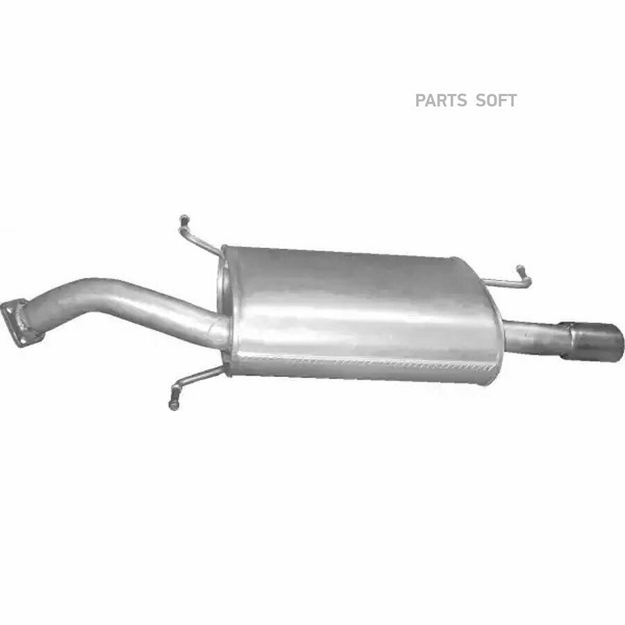 Глушитель задняя часть Volvo S40, V40 1.6i ,1.8i, 2.0i 01- от официального дистрибьютора, POLMOSTROW, артикул 3197