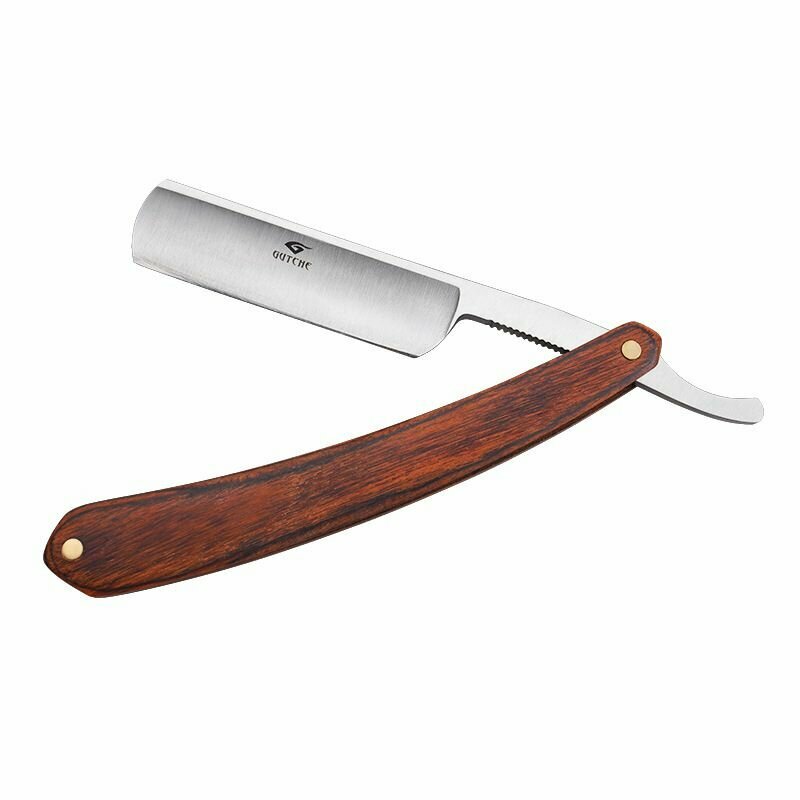 Старомодная складная бритва из черного дерева и нержавеющей стали, Опасная бритва