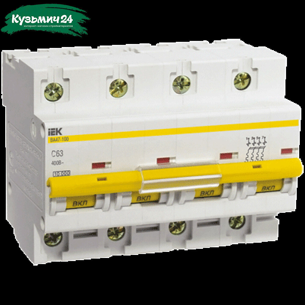 Выключатель автоматический IEK 4Р С32А ВА47-29 4,5кА