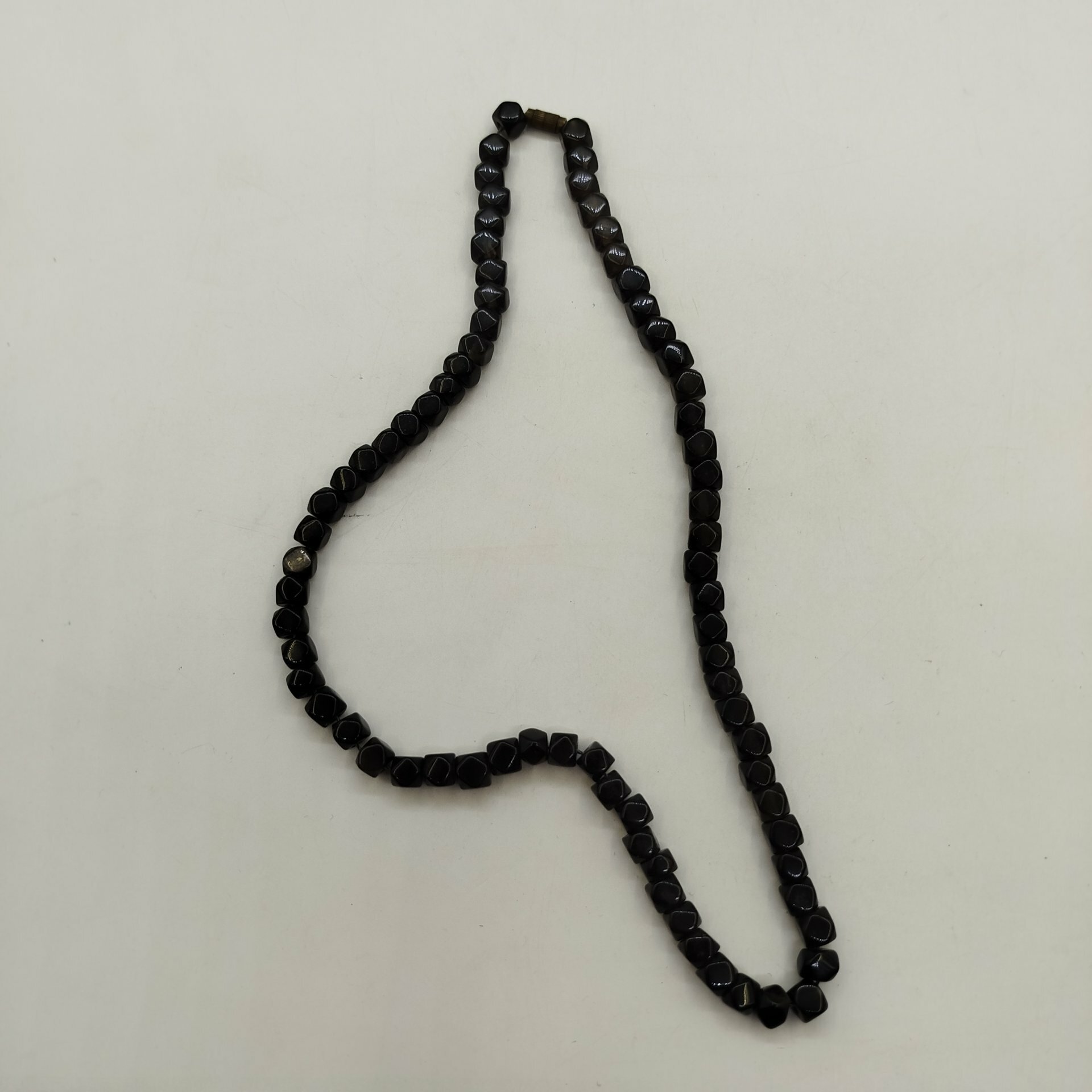 Бусы винтажные, поделочный камень, металл, СССР, 1980-1990 гг.