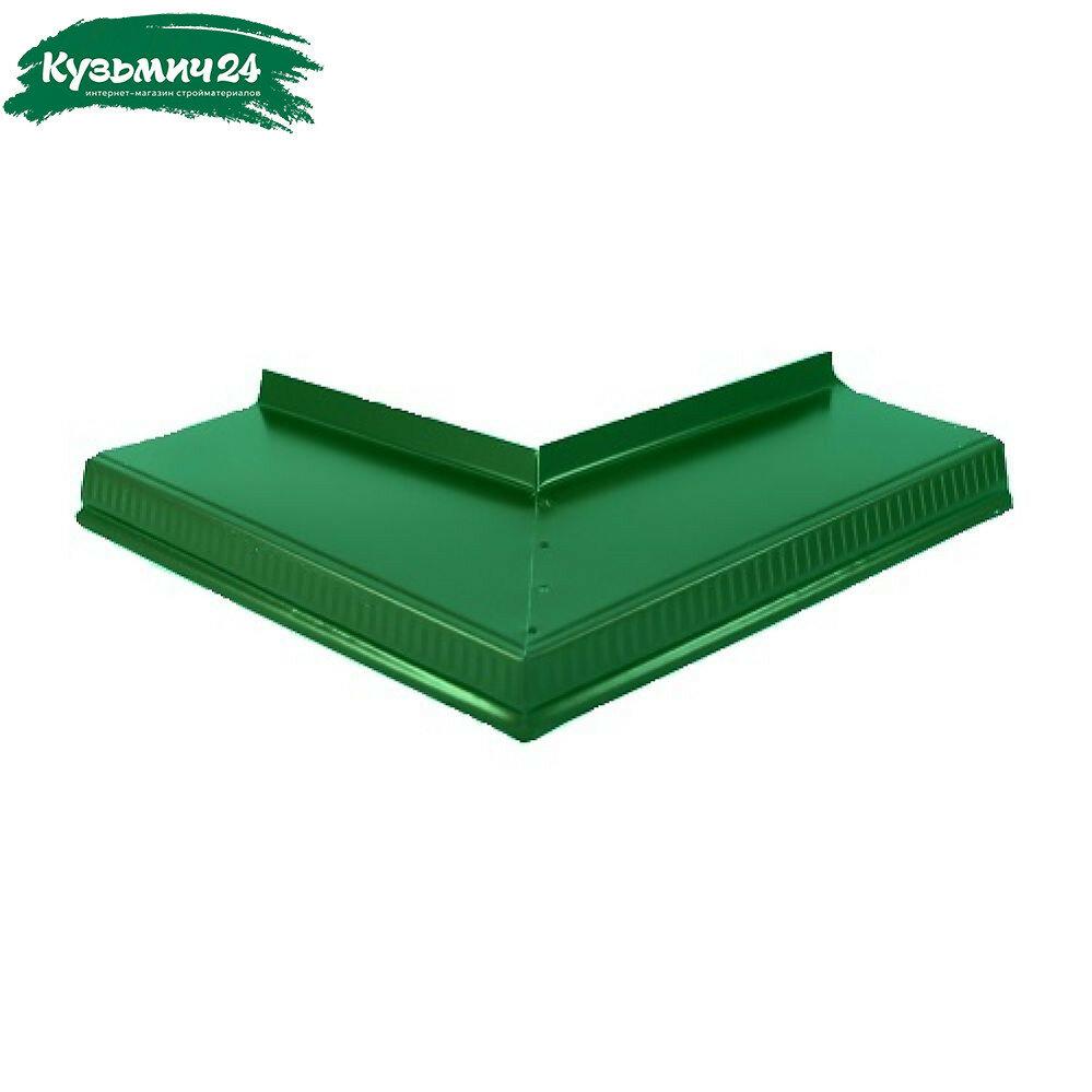 Отлив угловой внешний 50 мм зеленый
