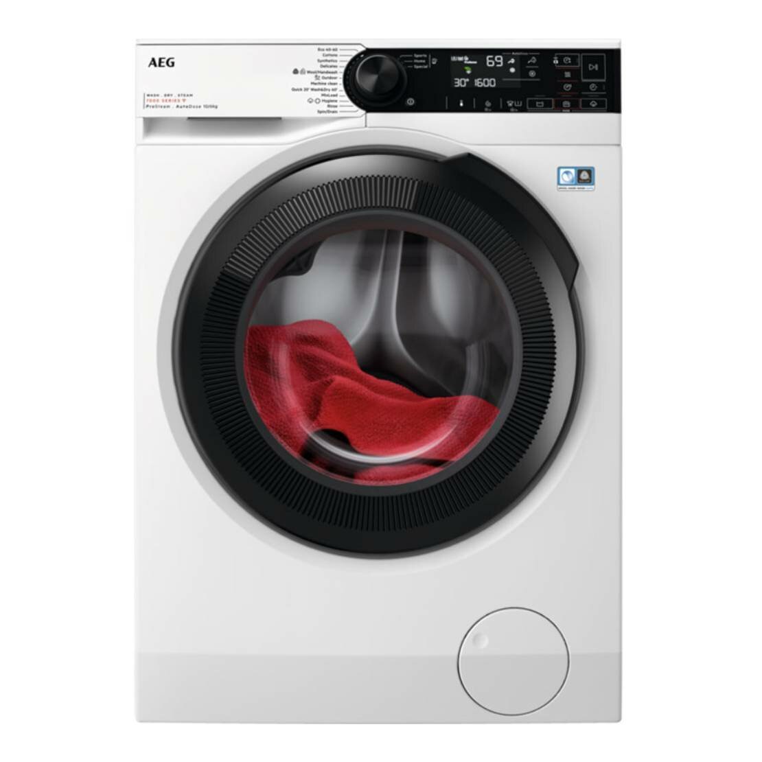 Стирально-сушильная машина AEG LWR73164Q, загрузка 10 кг, 1600 об/мин, отсрочка старта, белый